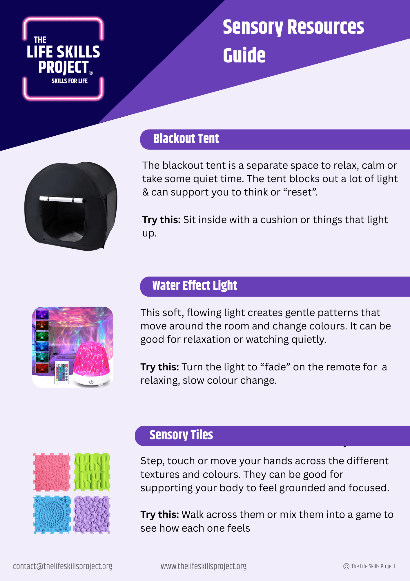 Sensory Resources Guide | The Life Skills Project